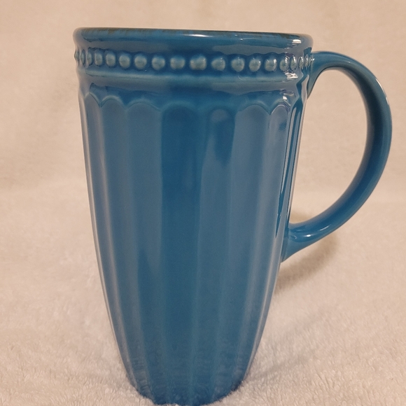 Lenox | Kitchen | Lenox Perle Tall Coffee Mug Aqua Blue | Poshmark